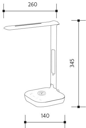 PANLUX SET 2x stolní lampička ROBIN RGB s barevným podsvícením