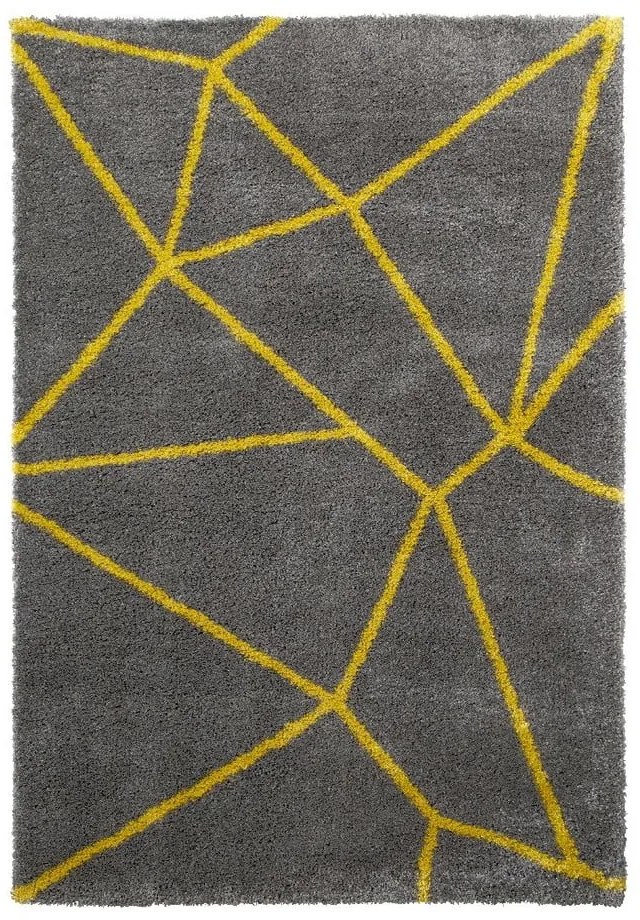 Šedo-žlutý koberec Think Rugs Royal Nomadic Grey & Yellow, 120 x 170 cm