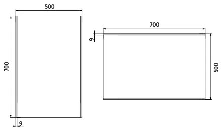 Nimco LED zrcadlo 500x700 - ZP 9001