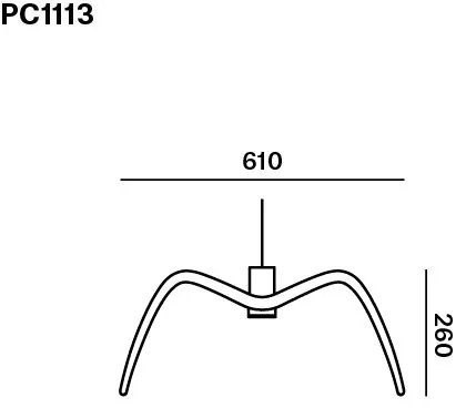 Brokis PC1113 Night Birds Exterior, závěsné svítidlo z ručně zpracovaného skla, 6,5W LED, opal - opaktní sklo, délka 61cm, IP54