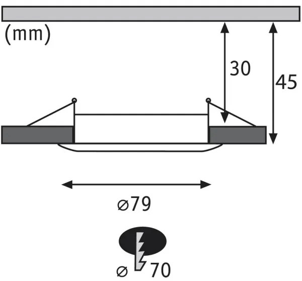 Paulmann 92827 - SADA 3xLED/7W Stmívatelné podhledové svítidlo COIN 230V