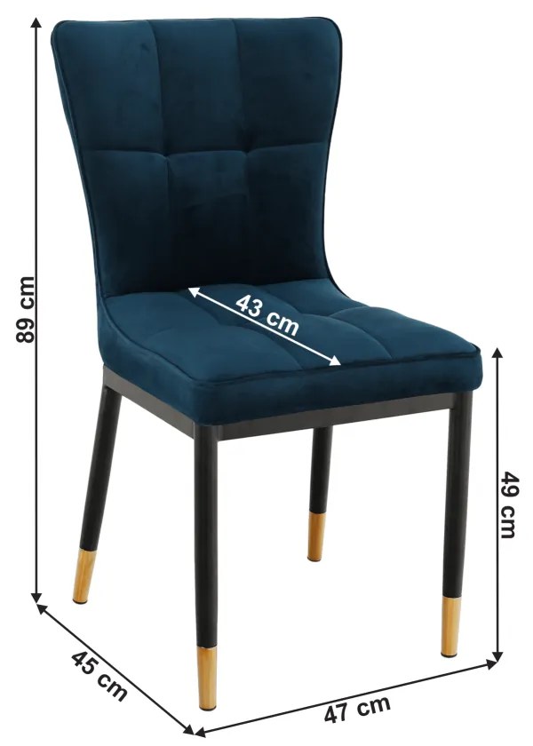 Jídelní židle EPONA – látka Petrolejová