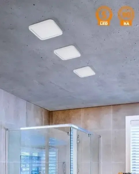Bodové světlo Slim 15 Square 3000K Ip44 bílé do sádrokartonu