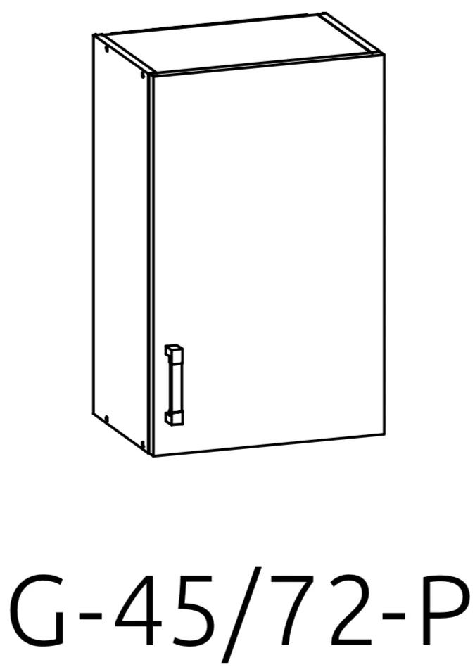 G-45/72 P (L) horní skříňka kuchyně Hamper Zvolte stranu: levé provedení, Barva korpusu skříněk: Bílá alpská, Barva dvířek: Taback