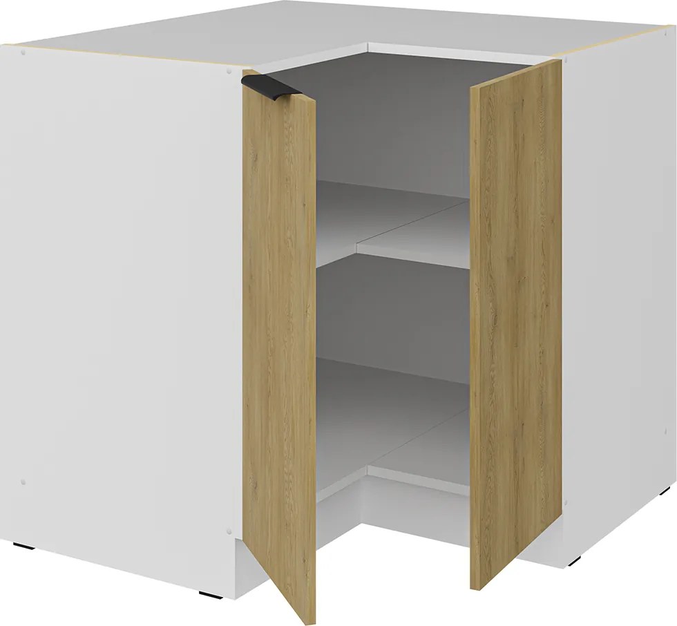 CREMONA bc | dolní skříňka 90x90 DN 2F rohová s policí | 90x90 cm | bílá/cremona
