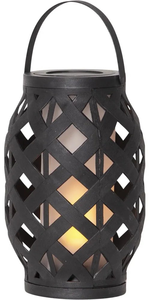 Černá lucerna Star Trading Flame Lantern, výška 23 cm