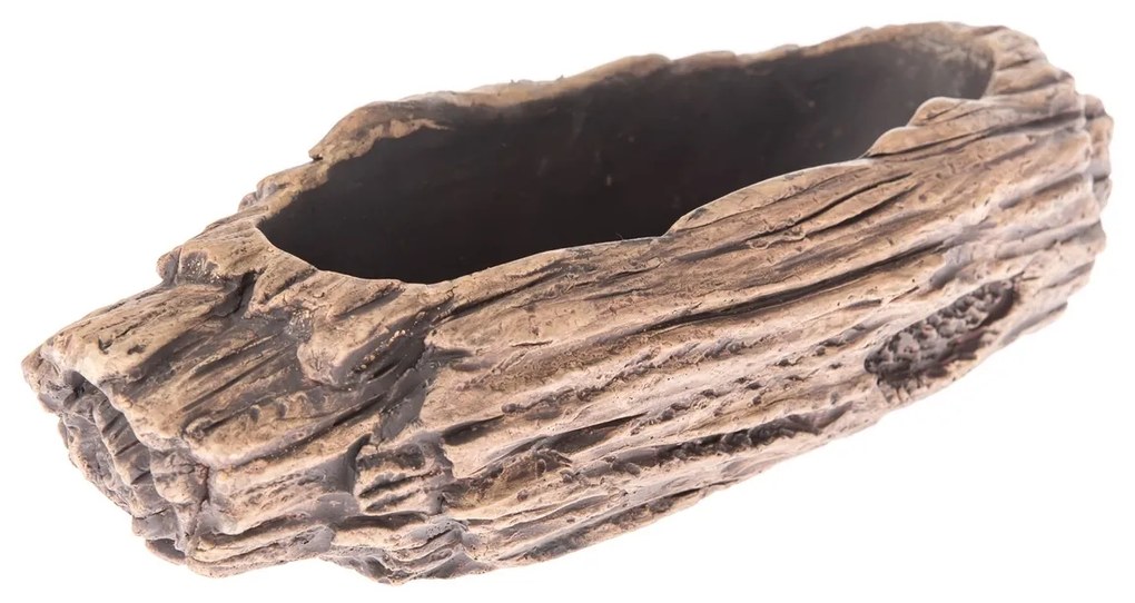 Betonový obal na květináč Brown bark, 20 x 6 x 10,5 cm