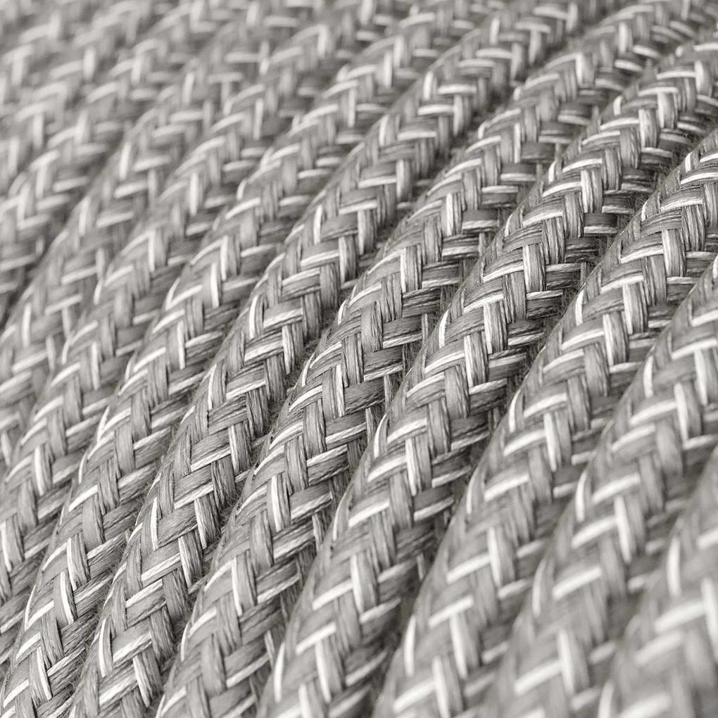 creative cables Závěsná lampa s textilním kabelem, industriálním keramickým stínidlem a kovovými detaily Barva: Betonový efekt-bílá
