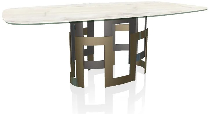 BONTEMPI - Stůl Imperial se zaoblenými hranami, 200/250x116/120 cm