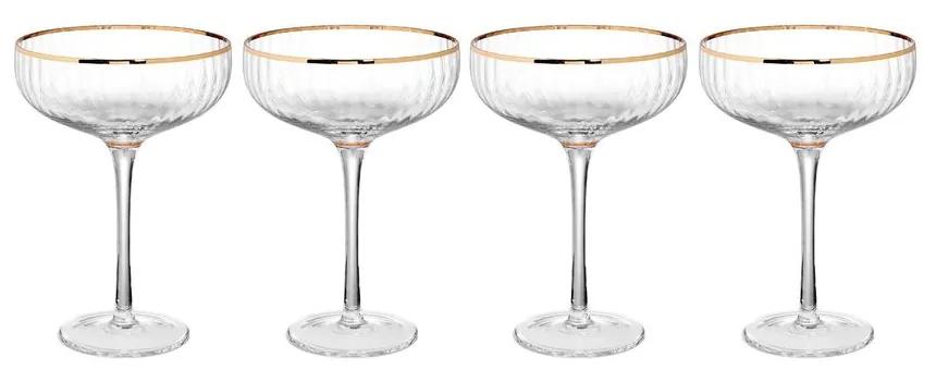 Butlers GOLDEN TWENTIES Sada sklenic na šampaňské 400 ml 4 ks