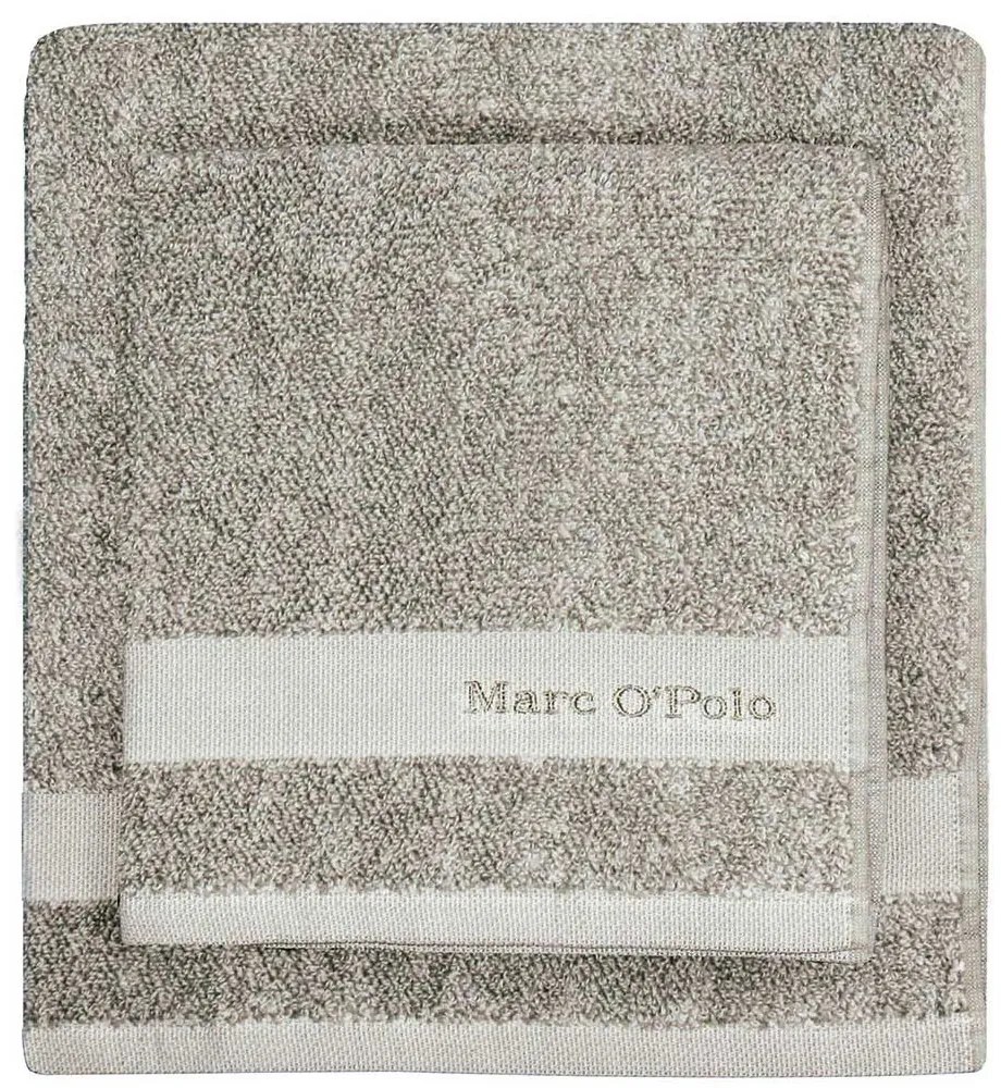Luxusní froté ručník MELANGE koupací ručník, koupelny, 100% Bavlna - béžová, šedá, černá barva, Marco O'Polo - 50x100