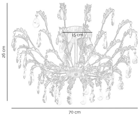 ONLI - Stropní svítidlo TERESA 5xE14/6W/230V bronzová