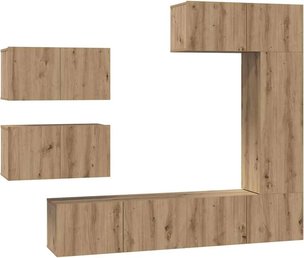 Sestava TV skříněk 6 ks Artisanový dub Kompozitní dřevo 3393248