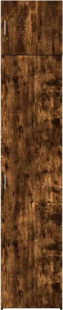 Úzká úložná skříňka kouřový dub 45x42,5x225 cm kompozitní dřevo 3281291