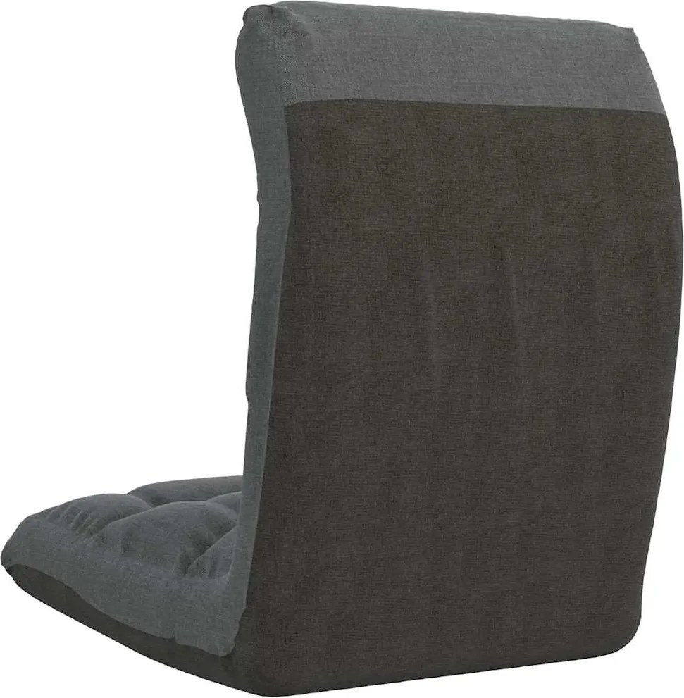 Skládací lenoška na podlahu světle šedá textil 336584