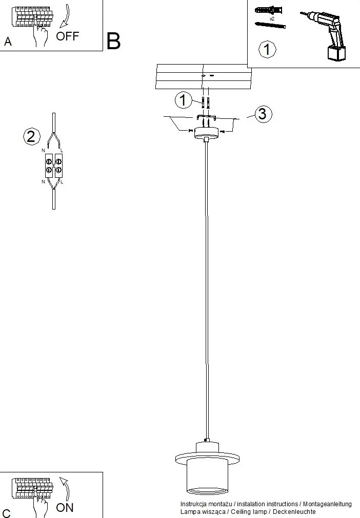 Závěsné svítidlo Mab, 1x betonové/dřevěné stínítko