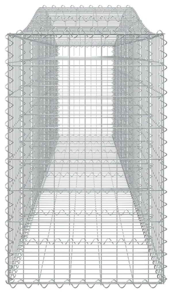 Klenuté gabionové koše 15ks 400x50x80/100 cm pozinkované železo,  3145952