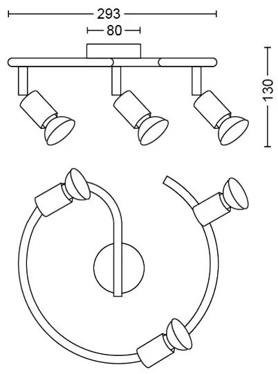 Philips - Bodové svítidlo LIMBALI 3xGU10/50W/230V bílá