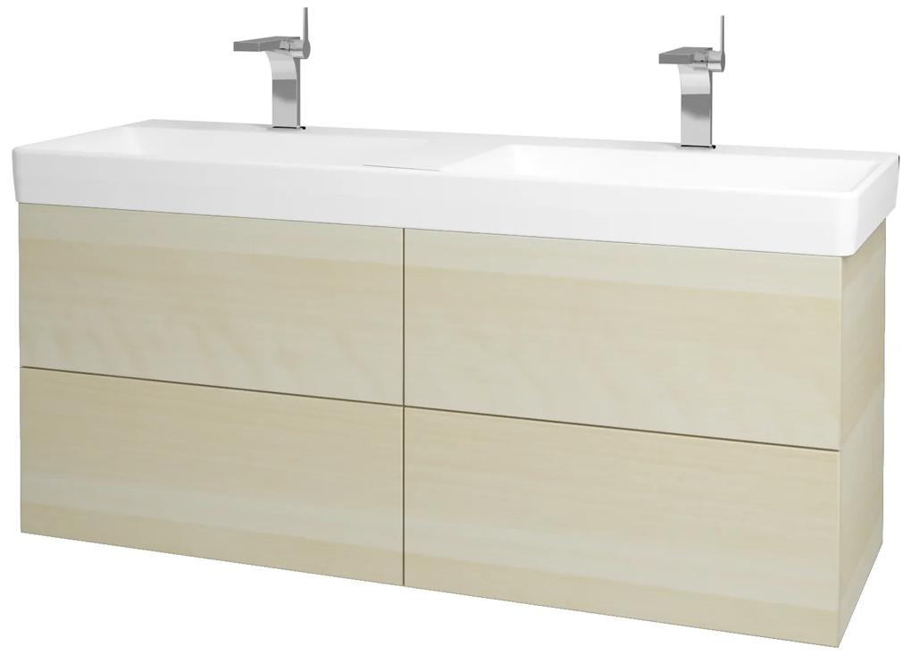 Dřevojas Koupelnová skříň VARIANTE SZZ4 130 Varianta: M01 Bílá mat / M01 Bílá mat