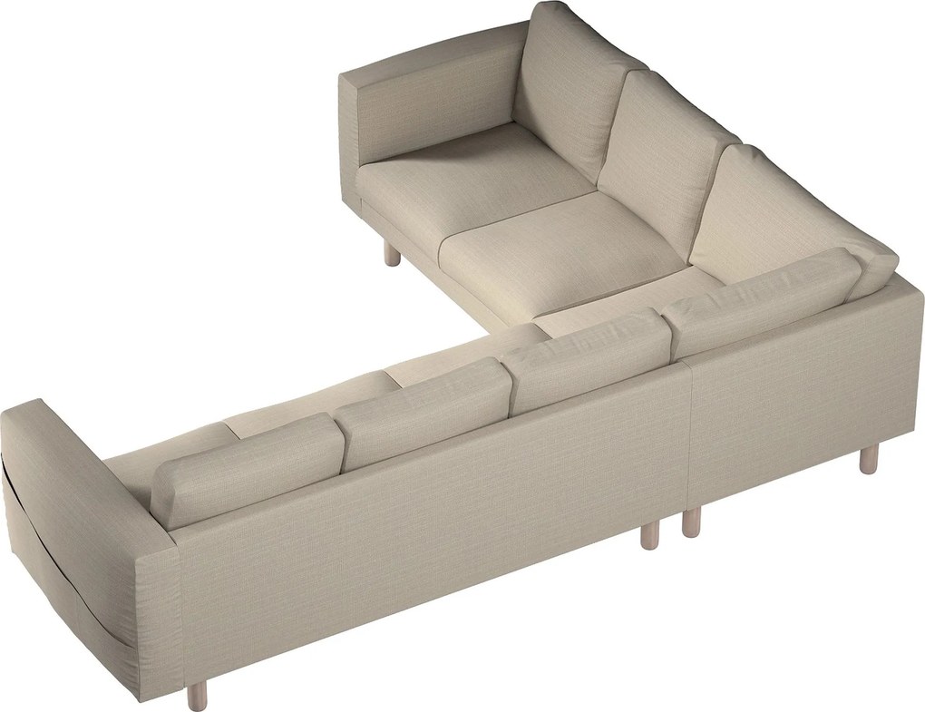 Potah na pohovku IKEA Norsborg rohová 5-místná barva béžová látka pletený vzor