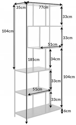 Police Slim Line 185x77cm černý jasan/ 42021