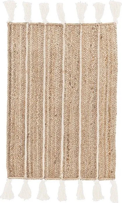 Ručně tkaný jutový koberec v přírodní barvě/slonovinový 60x90 cm Jalaja – Bizzotto