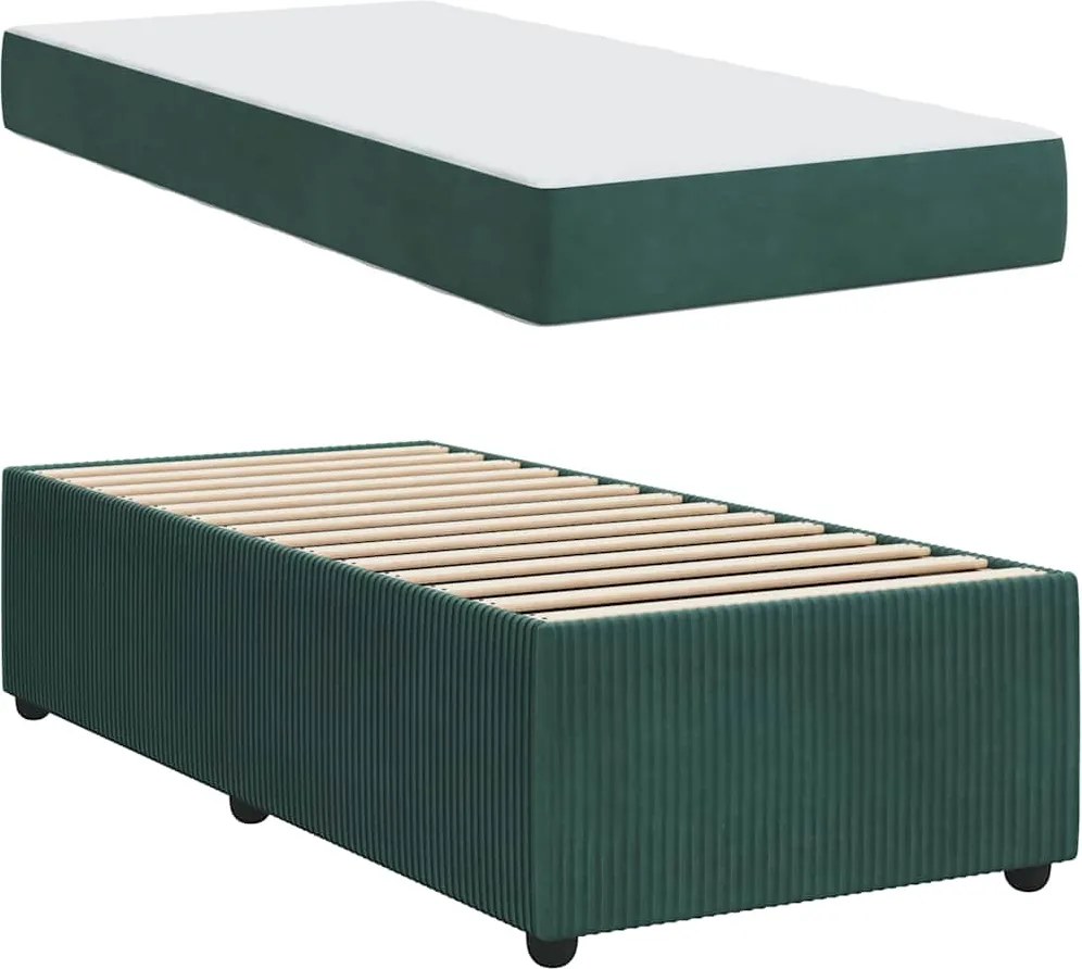 Rám postele Tmavě zelená 90 x 200 cm textil 3398350
