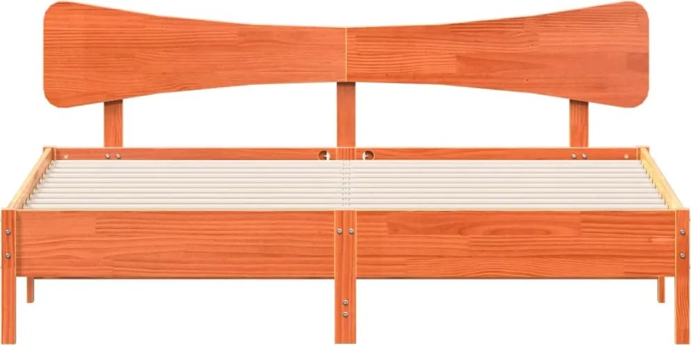 Postel bez matrace voskově hnědá 200 x 200 cm masivní borovice 3328222