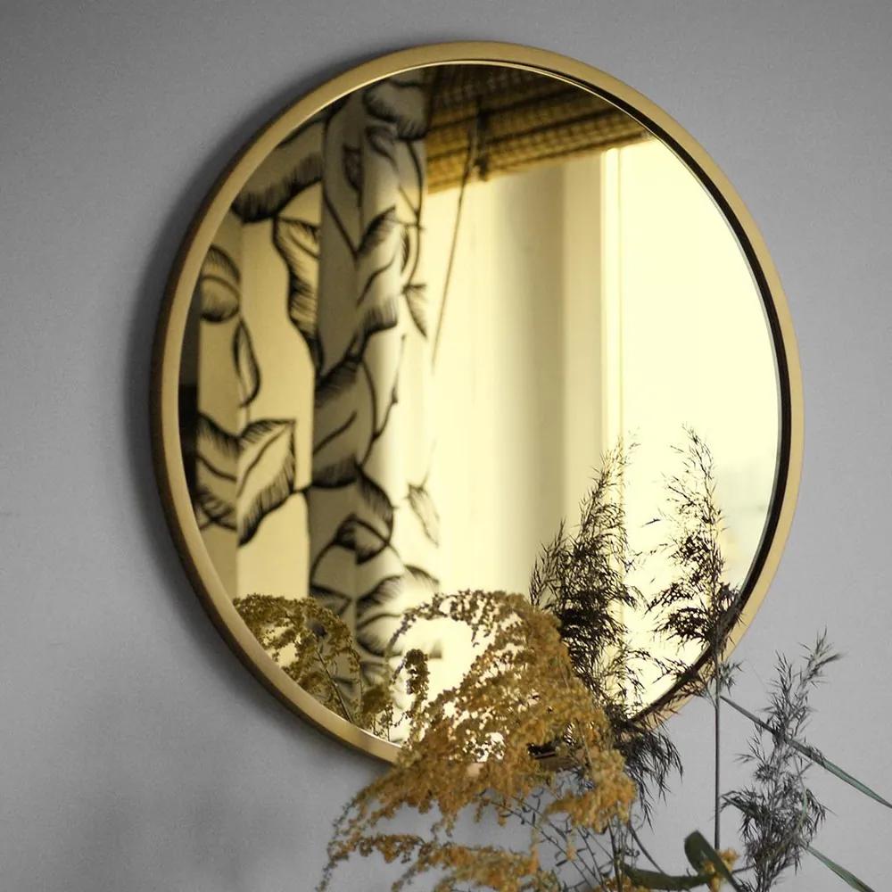 Zrcadlo Scandi Mono Gold Rozměr: Ø 100 cm