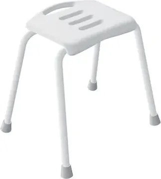 Spirella SITZ sedátko do sprchy bílé / ocel / 48 cm / do 130 kg