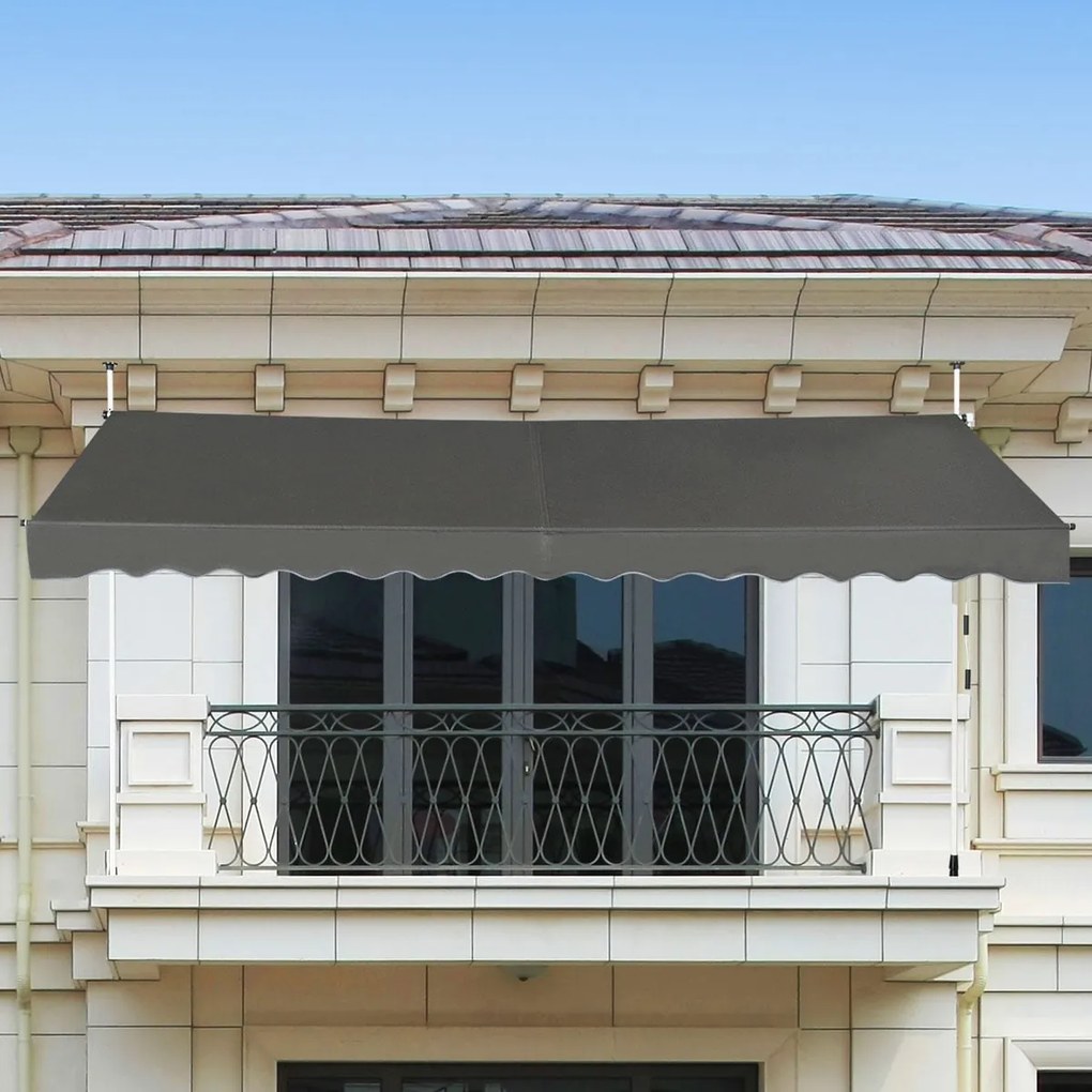 Costway 200 cm široká příchytná markýza bez vrtání, balkonová