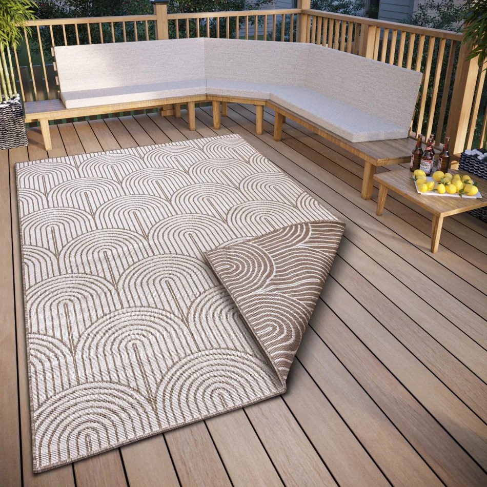 Hanse Home, Kusový koberec Pangli 105850 Linen – na ven i na doma, 80x150, hnědá, chodba / předsíň
