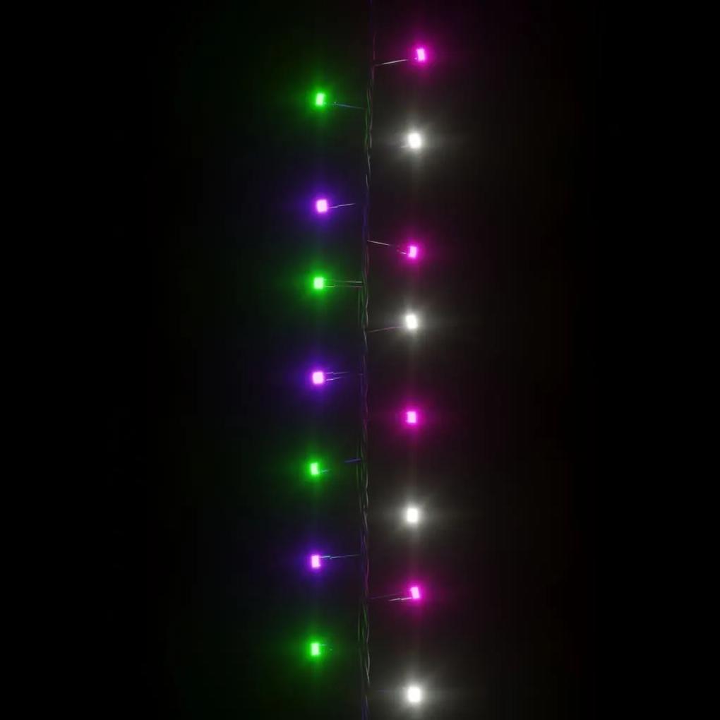 Světelný LED řetěz se 3 000 LED pastelový barevný 65 m PVC