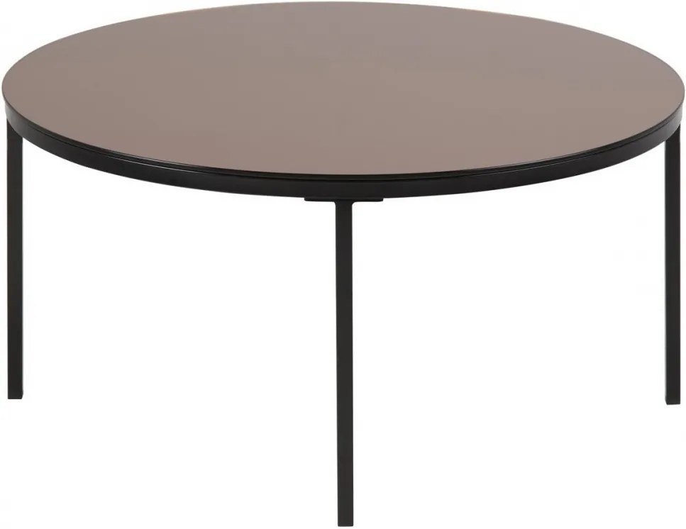 Konferenční stolek Hood 80 cm, sklo, bronzová