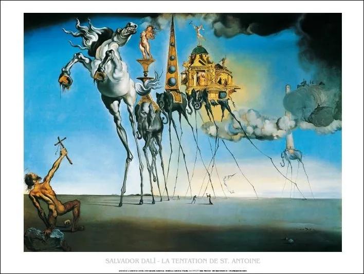 Obrazová reprodukce La Tentation De St.Antoine, Salvador Dalí, (30 x 24 cm)