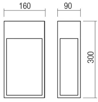 Redo 90603 - LED Venkovní nástěnné svítidlo STAND LED/20W/230V IP65 antracit