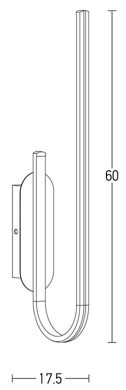 Zambelis 1935 nástěnné stmívatelné LED svítidlo zlaté, 18W, 3000K, 60cm