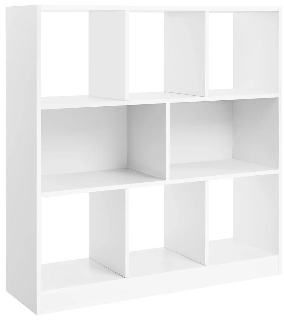 VASAGLE Knihovna - bílá - 97,5x30x100 cm