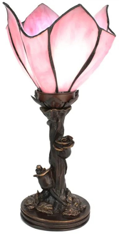 Stolní lampa Tiffany Jurren Pink – 18x32 cm