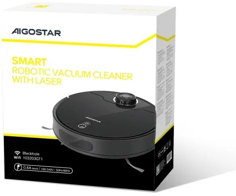 Aigostar - Chytrý robotický vysavač 12W/230V Wi-Fi černá