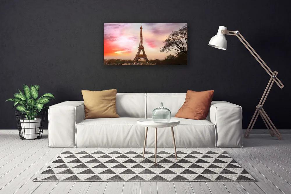 Obraz na plátně Eiffelova Věž Architektura 140x70 cm