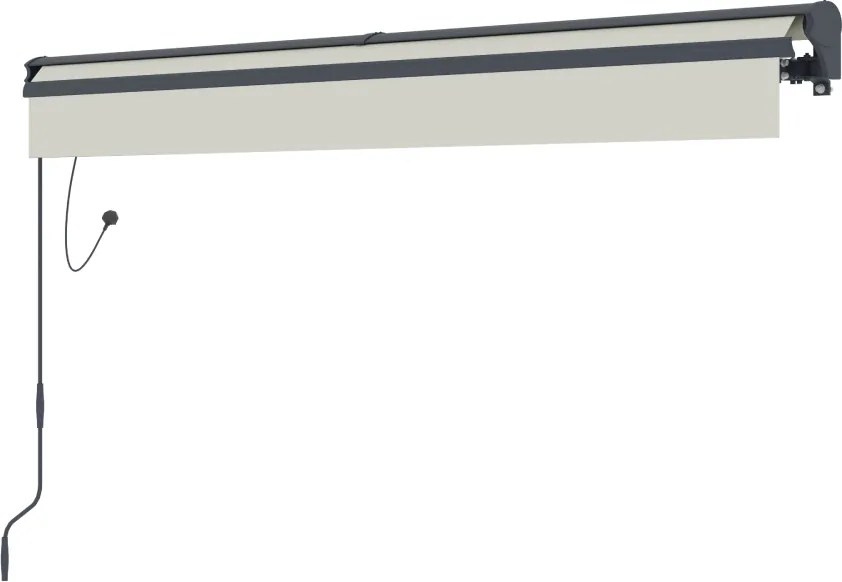 Elektrická markýza s LED osvětlením BestBerg BBSU-EL295BG / 295 x 250 cm / béžová
