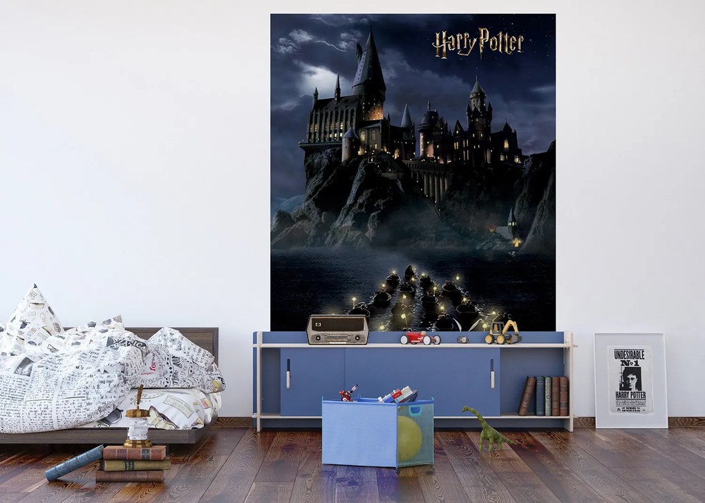 Dětská vliesová fototapeta na zed' Harry Potter a Hrad Bradavice | 182 x 252 cm | DFTDXL1975