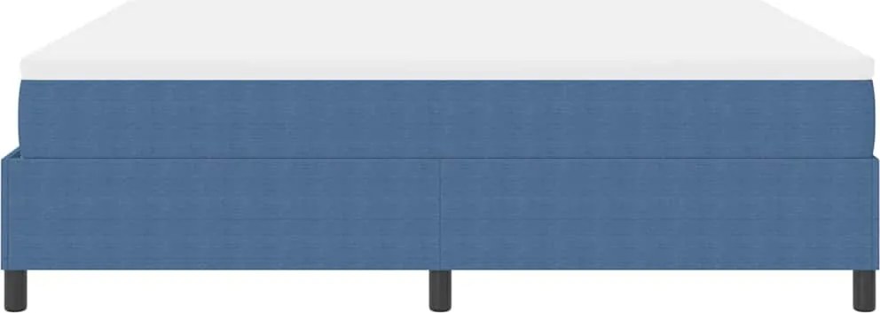 Postel s boxspringem Modrá a bílá 180 x 200 cm Žebrovaná látka 3337480