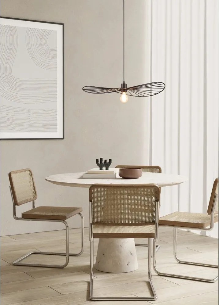 Matně černé závěsné svítidlo ø 60 cm Chapeau – Reality