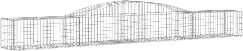 Klenuté gabionové koše 6 ks 400x50x40/60 cm pozinkované železo 3146961