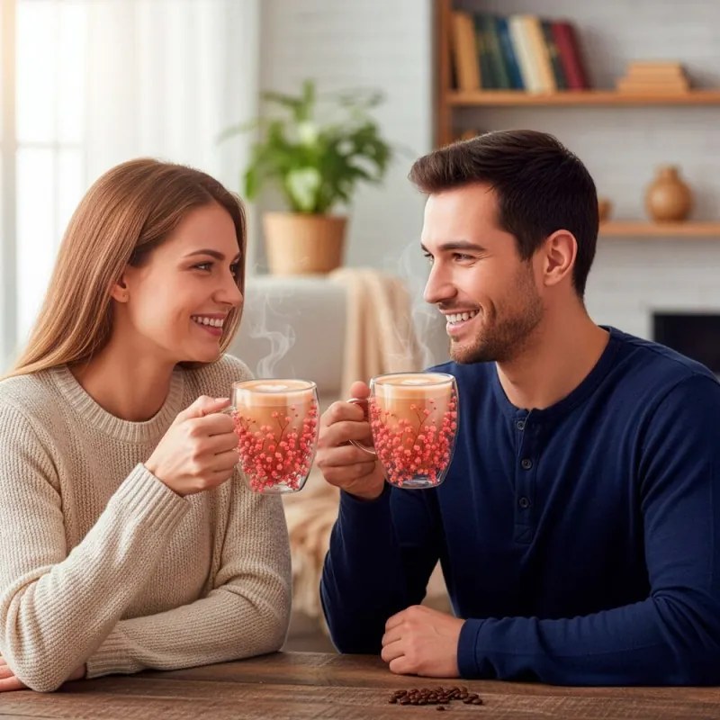 Skleněný hrnek na kávu 300 ml SPRINGOS HA7574