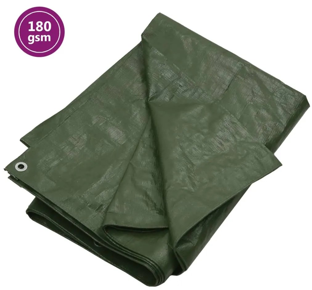 Plachta 180 g/m² 6 x 8 m zelená HDPE 151539