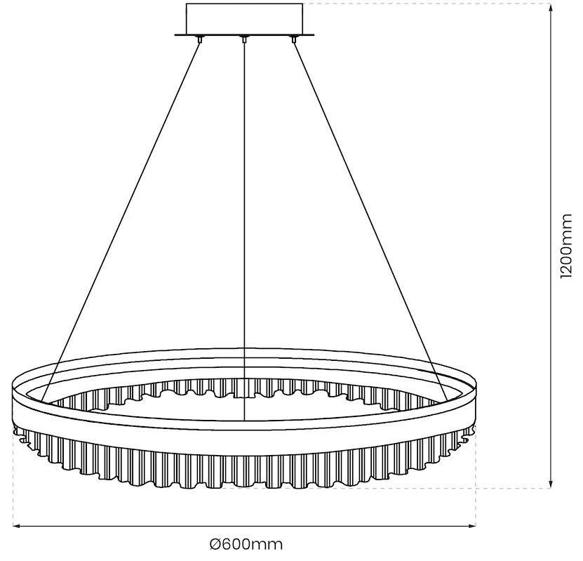 Závěsné LED svítidlo Preciosa, 1x LED 52w, 4000k, g