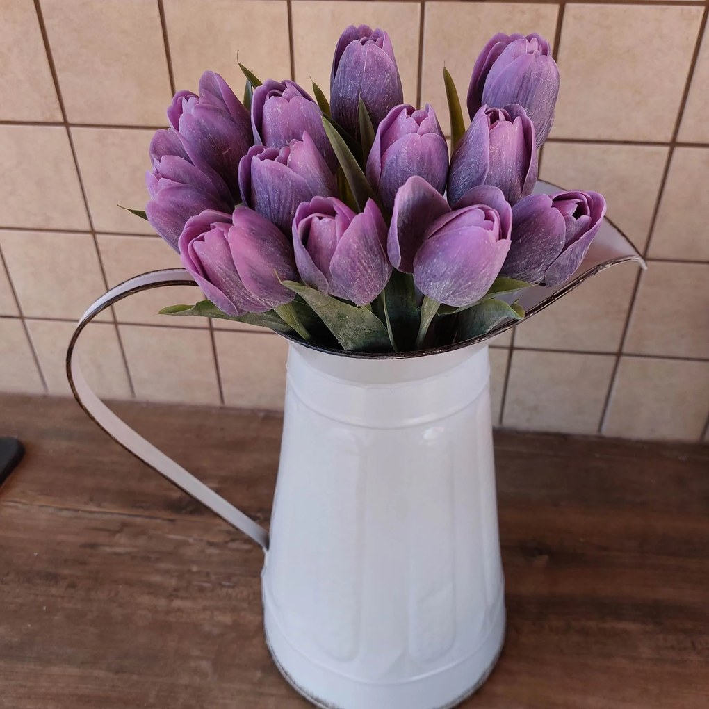 Umělý tulipán - fialový
